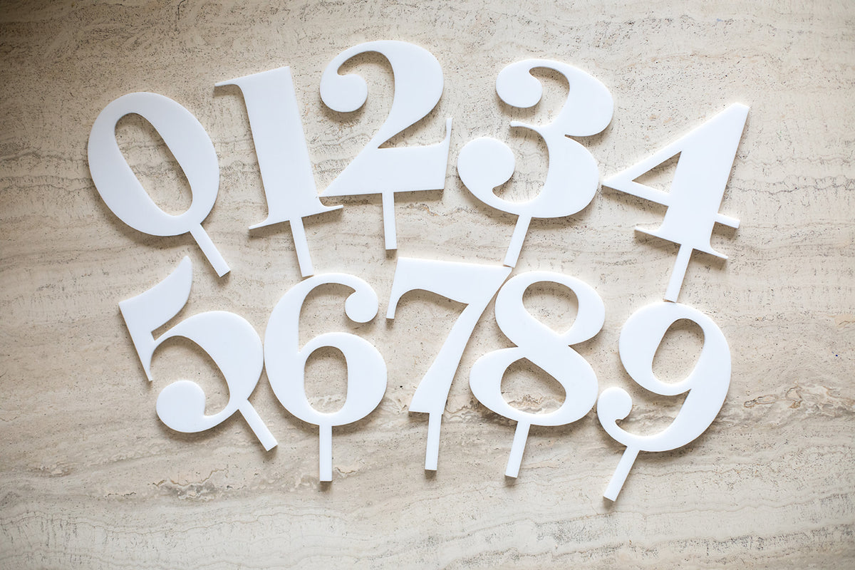 Numeric Cake Topper Sets – Engravables Design Studio